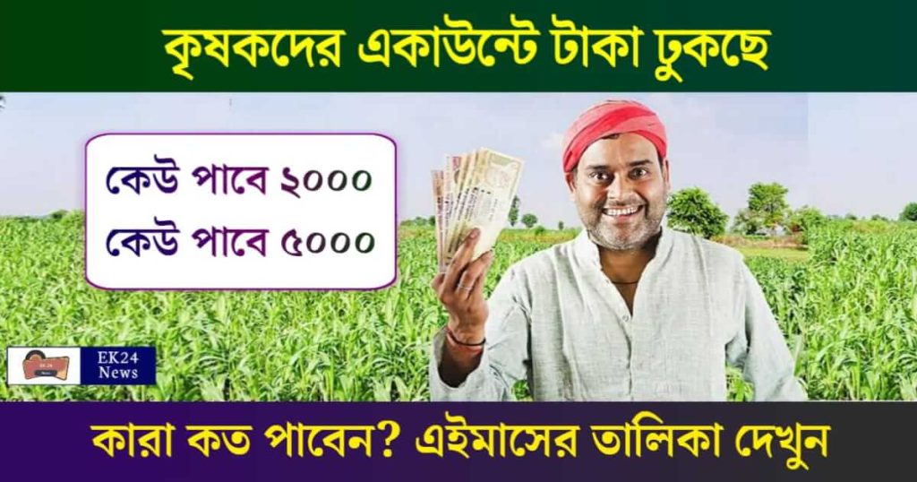 Krishak Bandhu Status - কৃষকদের একাউন্টে টাকা দিচ্ছে রাজ্য সরকার। দেখুন ...